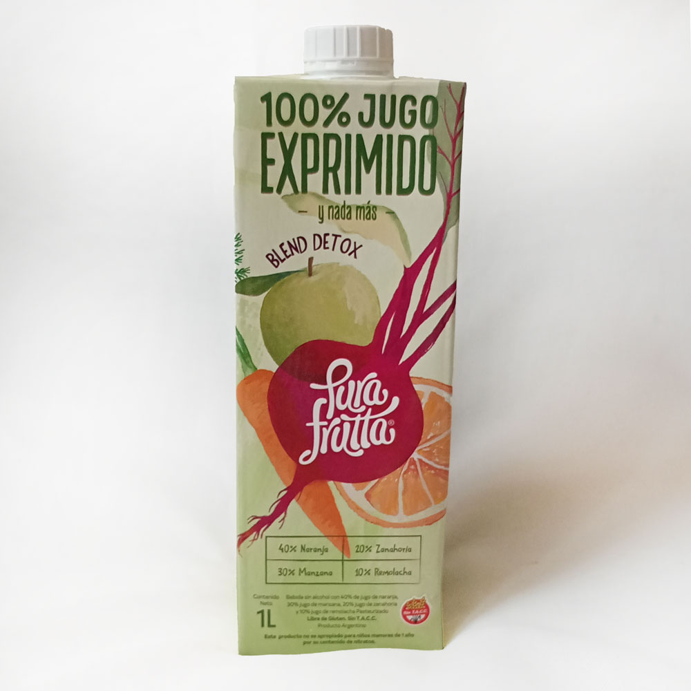 Jugo exprimido Pura Fruta Detox x 1lt - Savia Alimentos